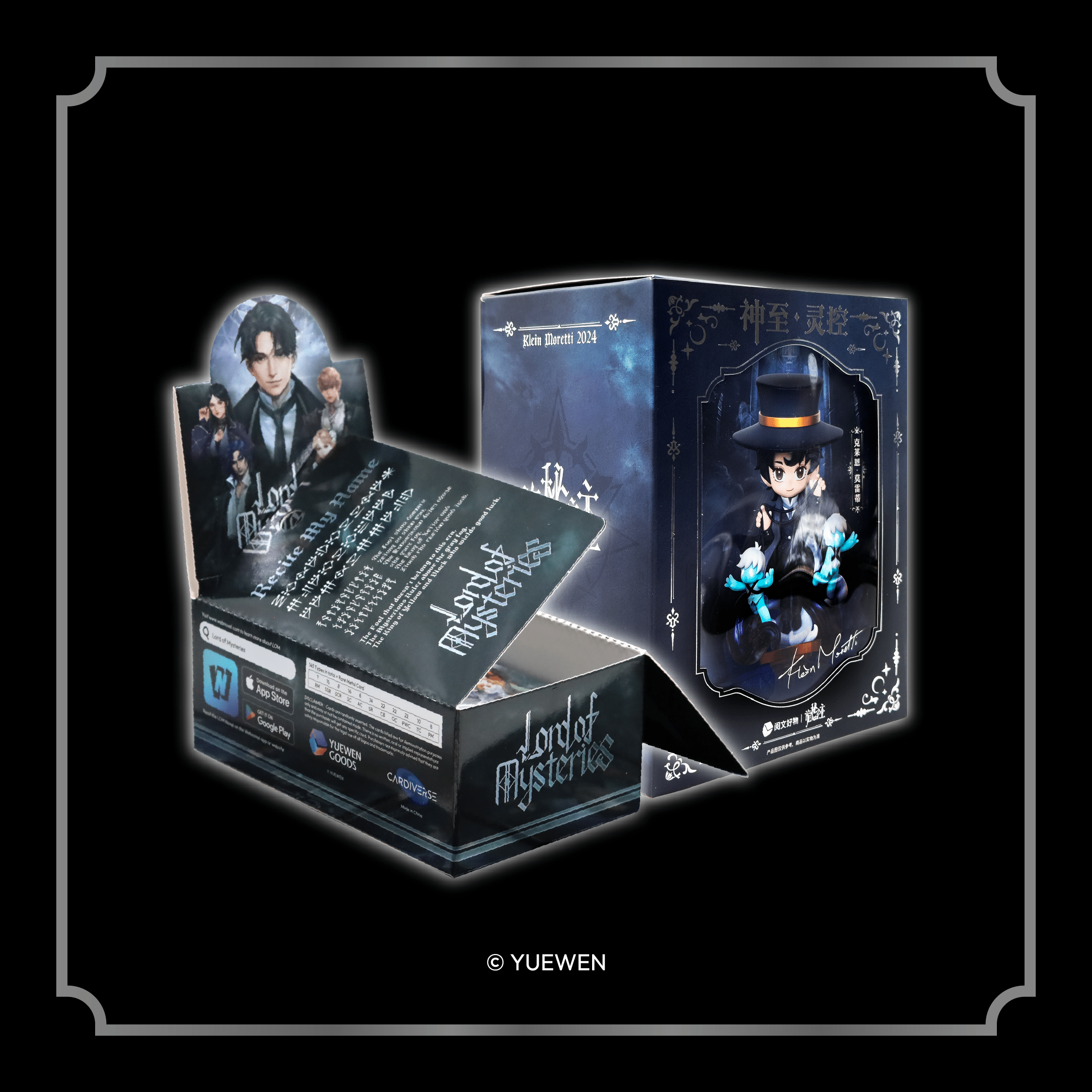 YUEWEN Lord of Mysteries Hobby Cards and Klein Moretti Figure Bundle ...